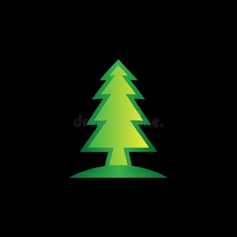 Christmas Tree Icon, Christmas Tree Logo, Colorful Christmas Tree Stock ...