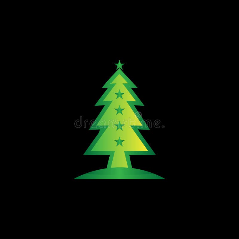 Christmas Tree Icon, Christmas Tree Logo, Colorful Christmas Tree Stock ...