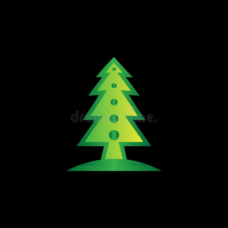 Christmas Tree Icon, Christmas Tree Logo, Colorful Christmas Tree Stock ...