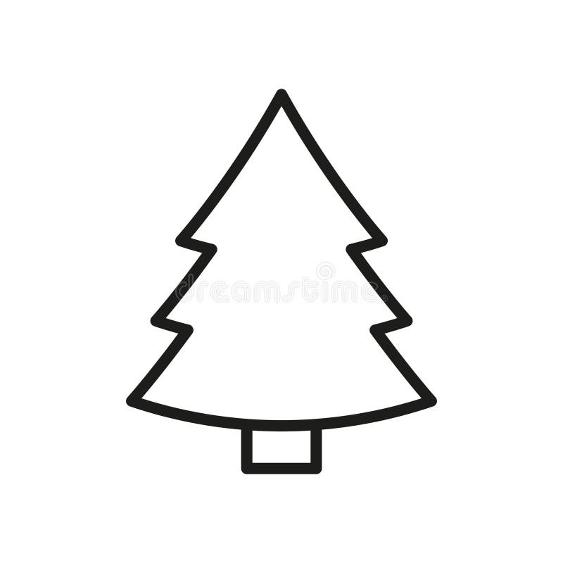 Christmas Tree Icon Vector Basic Design Simple Stock Vector ...