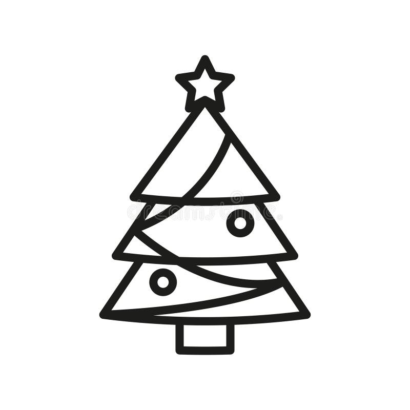 Christmas Tree Icon Vector Basic Design Simple Stock Vector ...