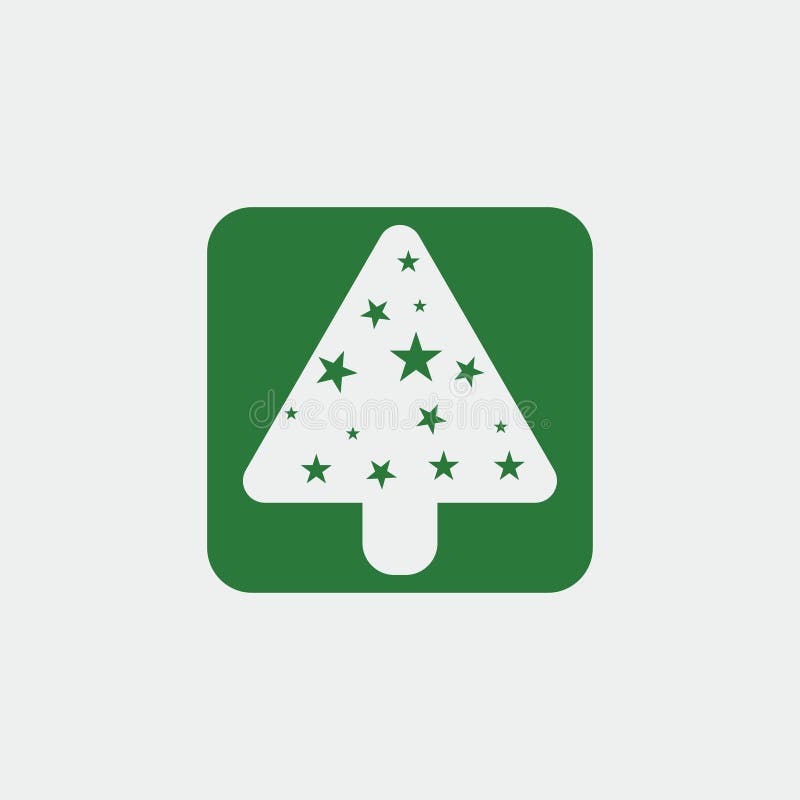 Christmas Tree Icon, Xmas Tree Symbol. New Year Icon Stock Illustration ...
