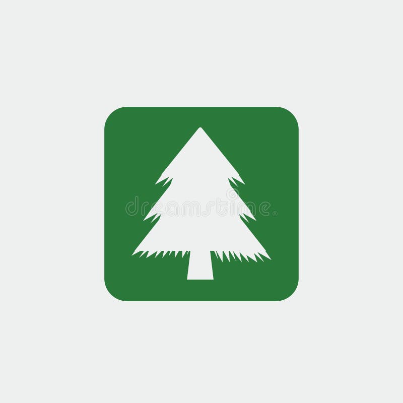 Christmas Tree Icon, Xmas Tree Symbol. New Year Icon Stock Illustration ...