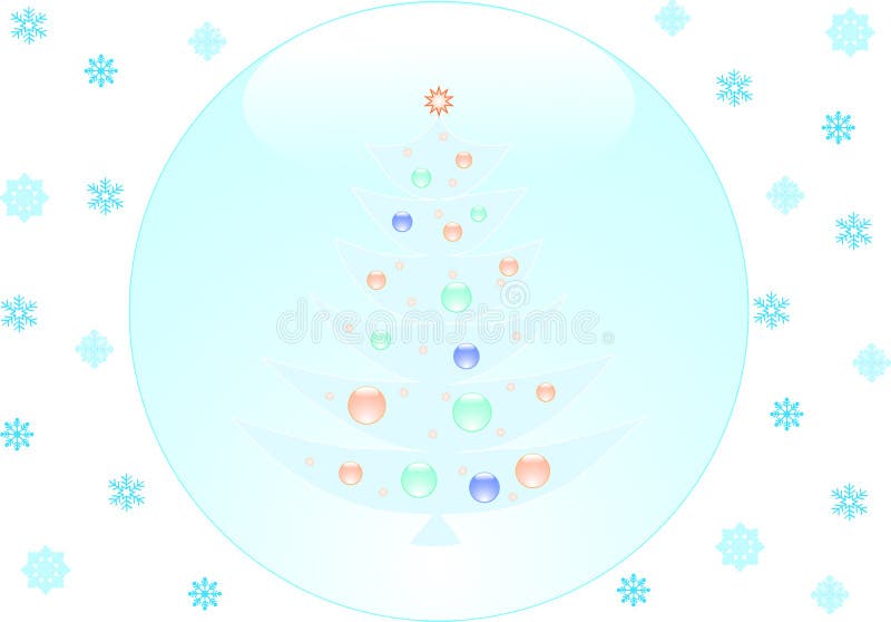 Christmas Tree Inside a Snowflake Stock Vector - Illustration of year ...