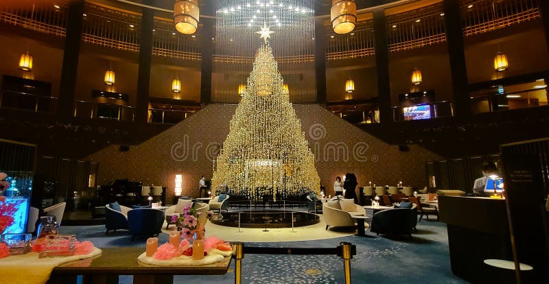 Christmas Tree in Intercontinental Hotel Seoul Korea Editorial Stock ...