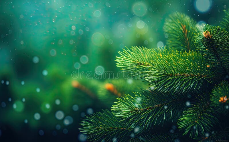 Christmas Tree Leaf Background in the Style of Vibrant Colors ...