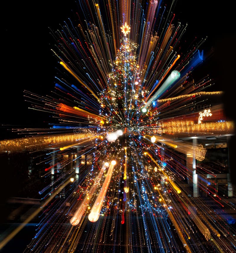 Christmas Tree with Light Effect Stock Image - Image of tree, holidays ...