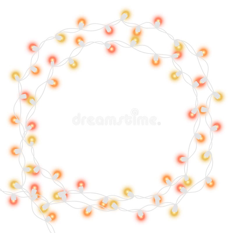 Christmas Tree Light String Garland Stock Vector - Illustration of ...