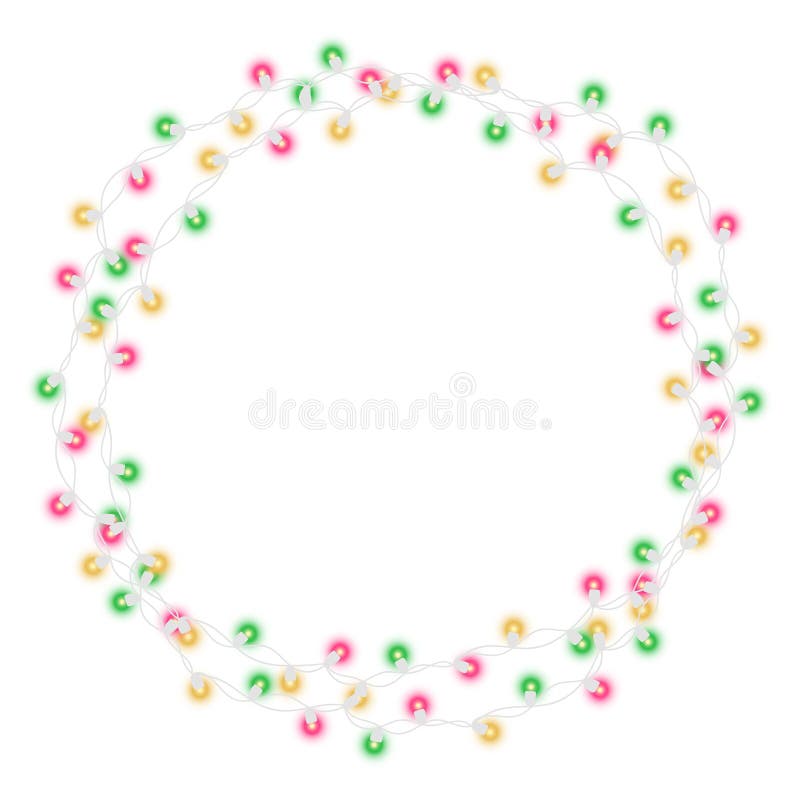 Christmas Tree Light String Garland Stock Vector - Illustration of ...