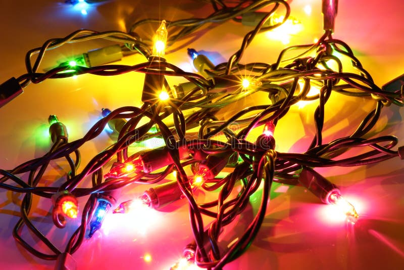 Christmas tree lights stock image. Image of indoor, lights - 2120757
