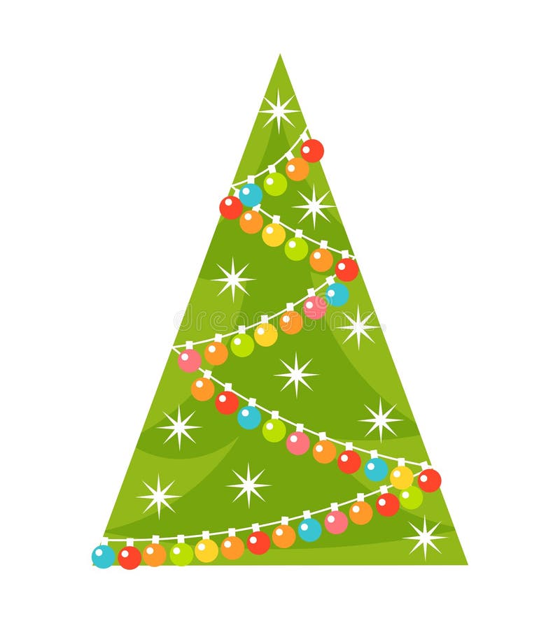 Christmas tree lights stock vector. Illustration of celebration - 63066233