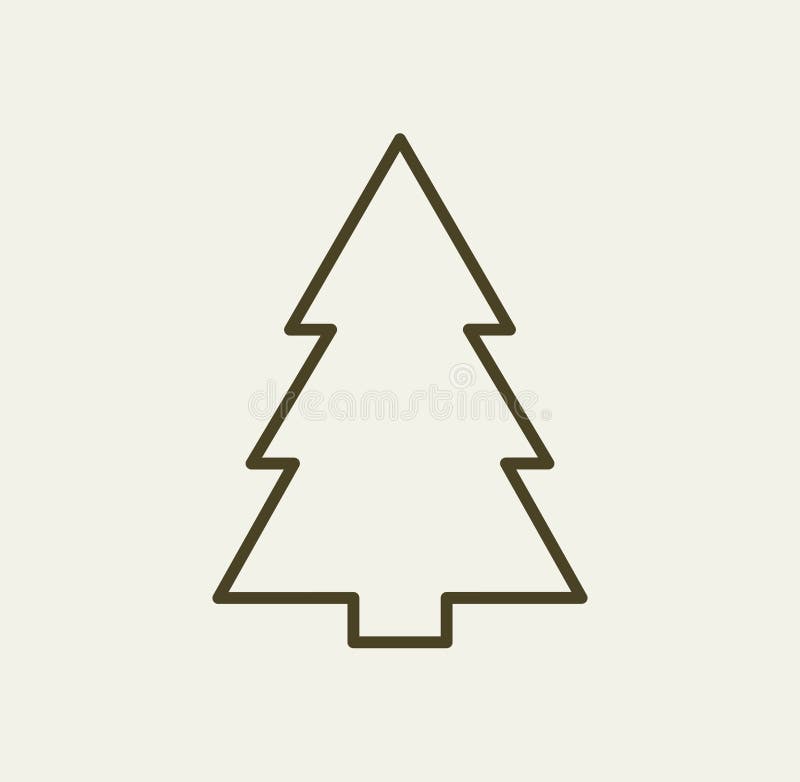 Christmas Tree Line Icon. Christmas Design Element Stock Vector ...