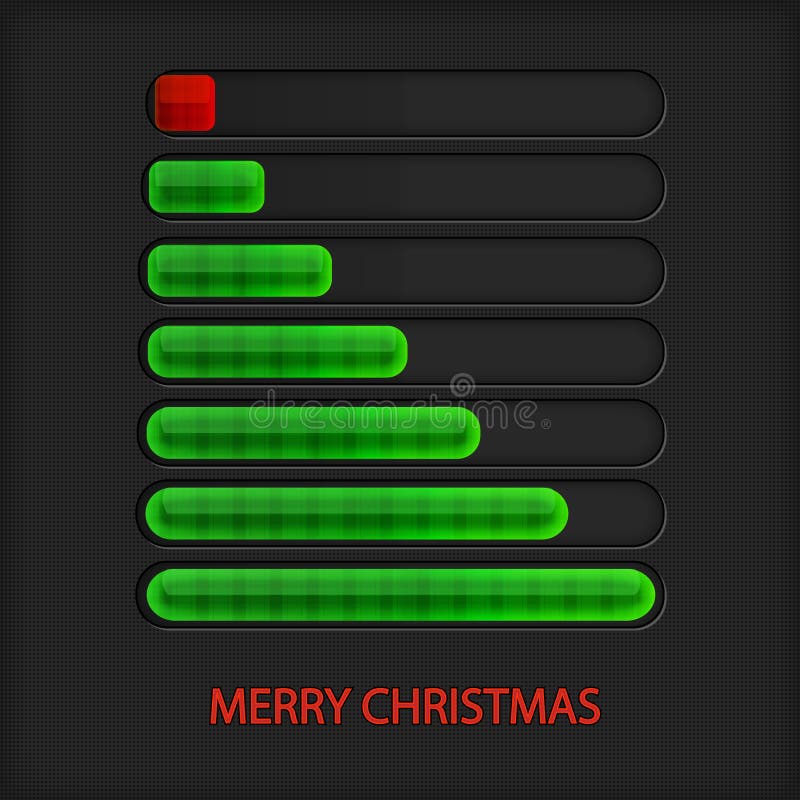 Christmas Tree Made from Web Loading Bars Stock Vector - Illustration ...