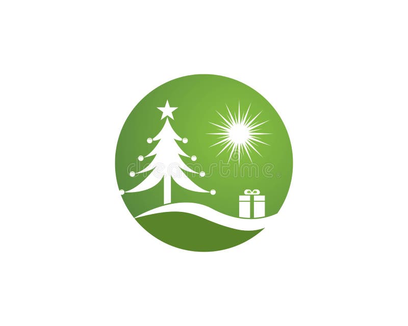 Christmas Tree Logo Vector Template Stock Vector - Illustration of ...