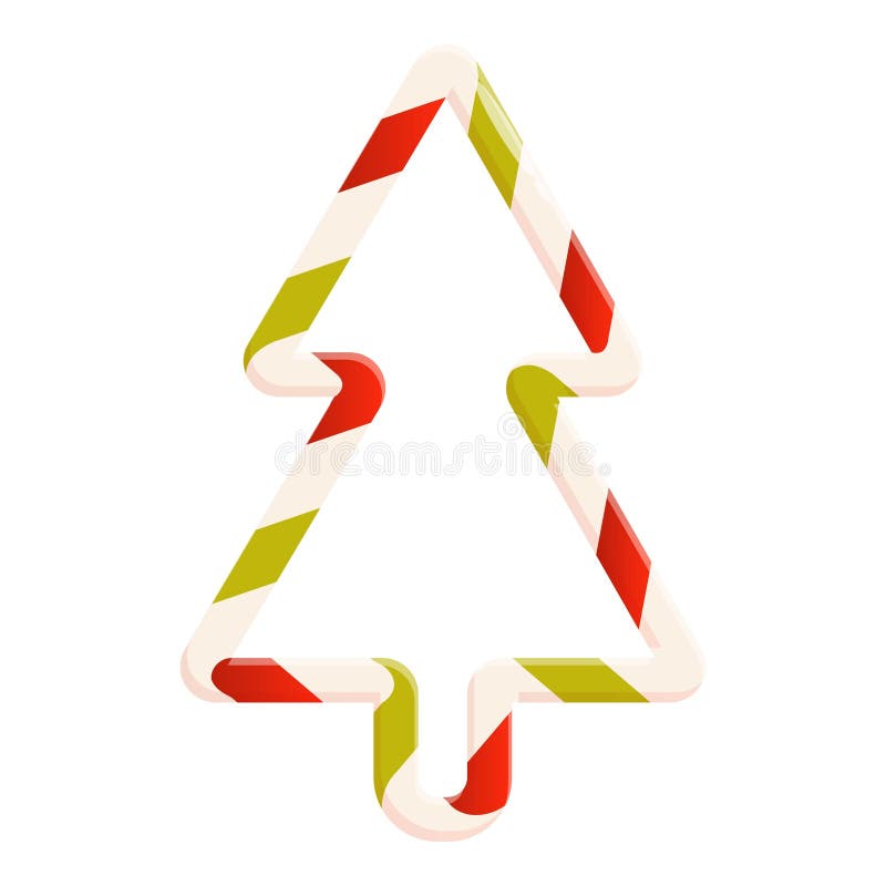 Christmas Tree Made of Candy Cane Forming Abstract Xmas Symbol Stock ...