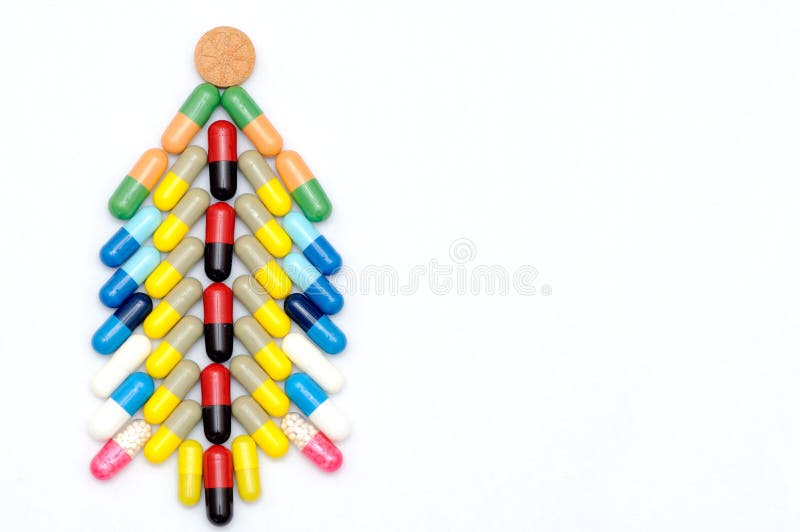 Christmas Tree Made Capsules Stock Photos - Free & Royalty-Free Stock ...
