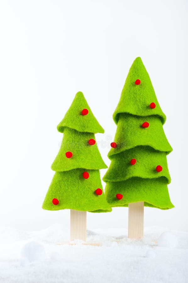 Christmas Tree Made of Felt Stock Image - Image of ornamentals ...