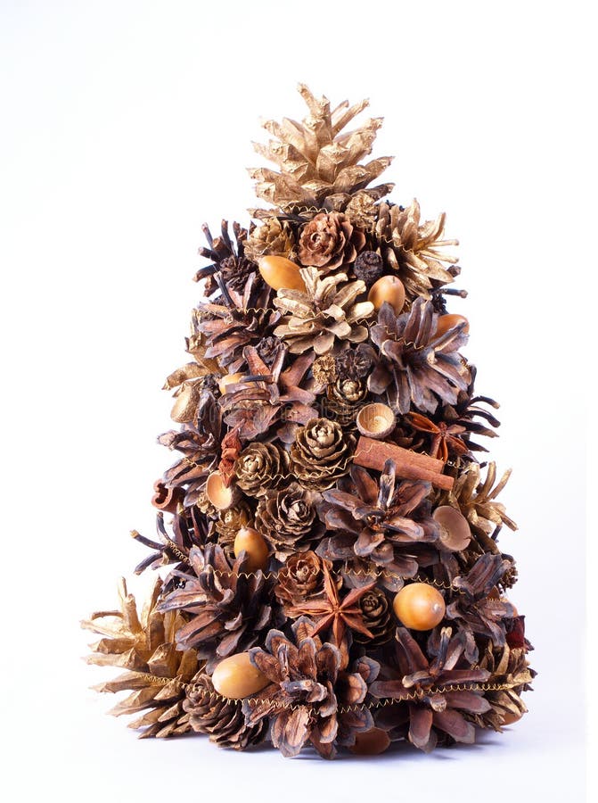 Christmas Tree Made from Natural Elements Stock Image - Image of ...