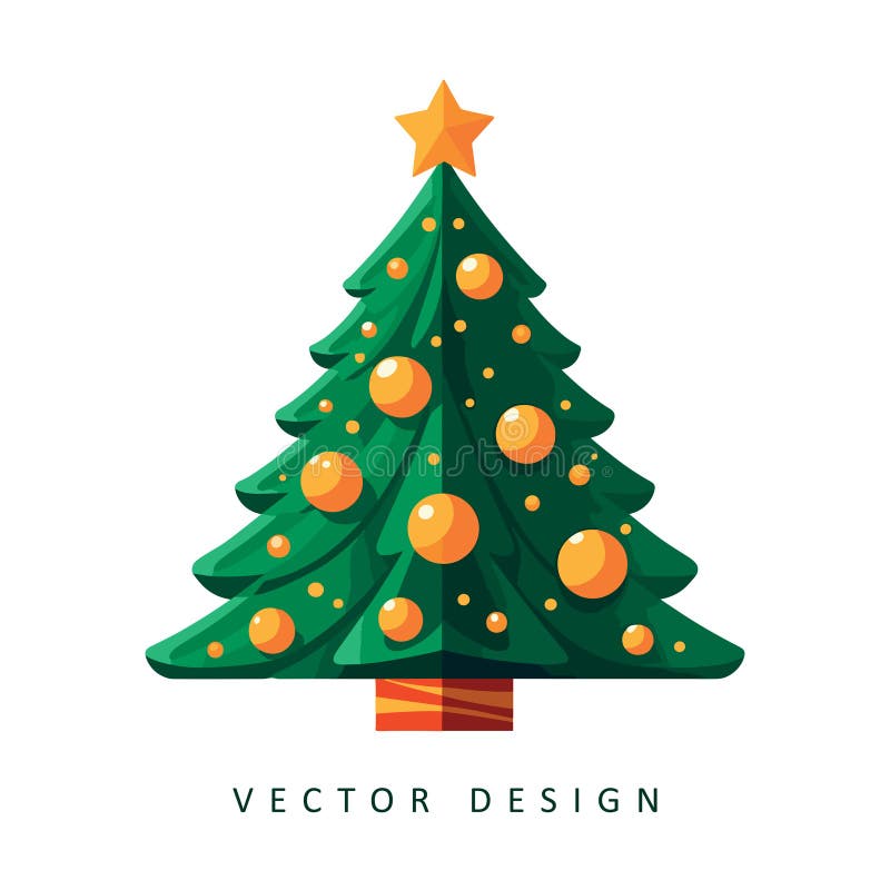 Christmas Tree Minimalist Vector Design AI Generated Stock Vector ...