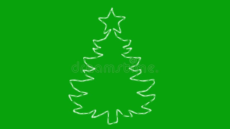 Christmas Tree with Glitter Sparkles Motion Graphics with Green Screen ...
