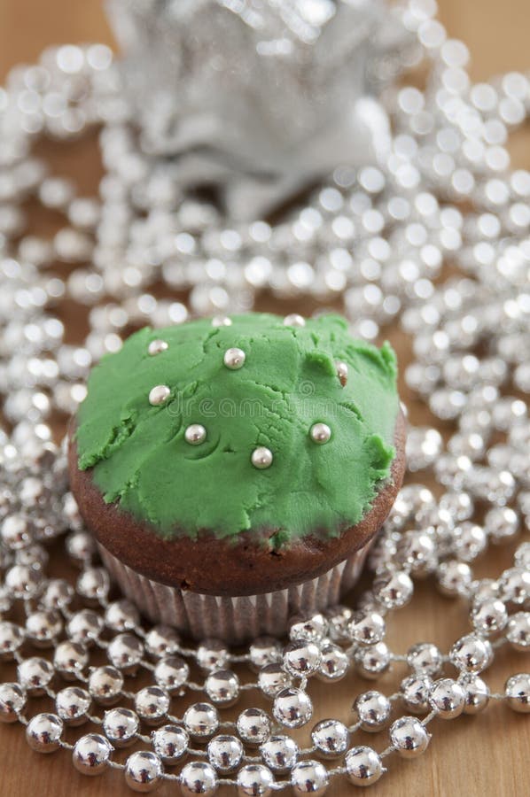 Christmas Tree Muffins stock photo. Image of party, mini - 34981416