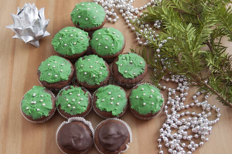 Winter cupcakes stock image. Image of celebration, snack - 3662431