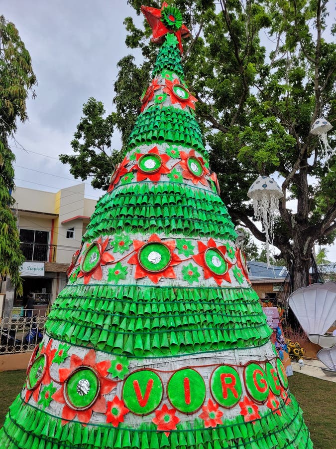 Christmas Tree Made of Cardboard Editorial Image - Image of native ...