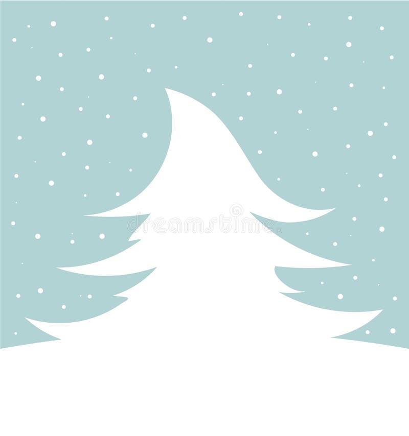 Christmas tree in nature stock vector. Illustration of abstract - 28266516