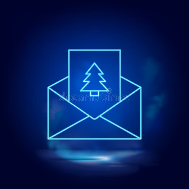 Christmas, Tree Neon Icon. Smoke Effect Neon Style Vector Icons Stock ...