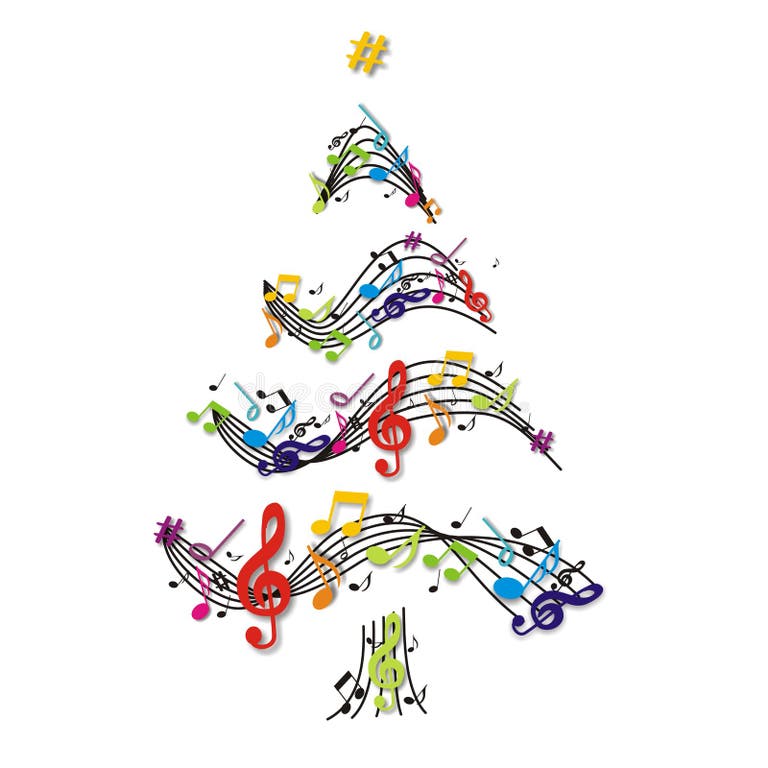 Christmas Tree Music Notes Stock Illustrations – 1,093 Christmas Tree ...