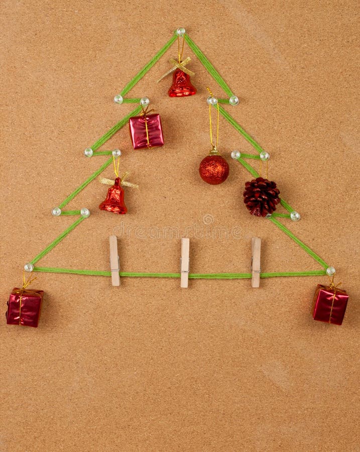 Christmas Tree on Noticeboard Stock Image - Image of leaf, concept ...