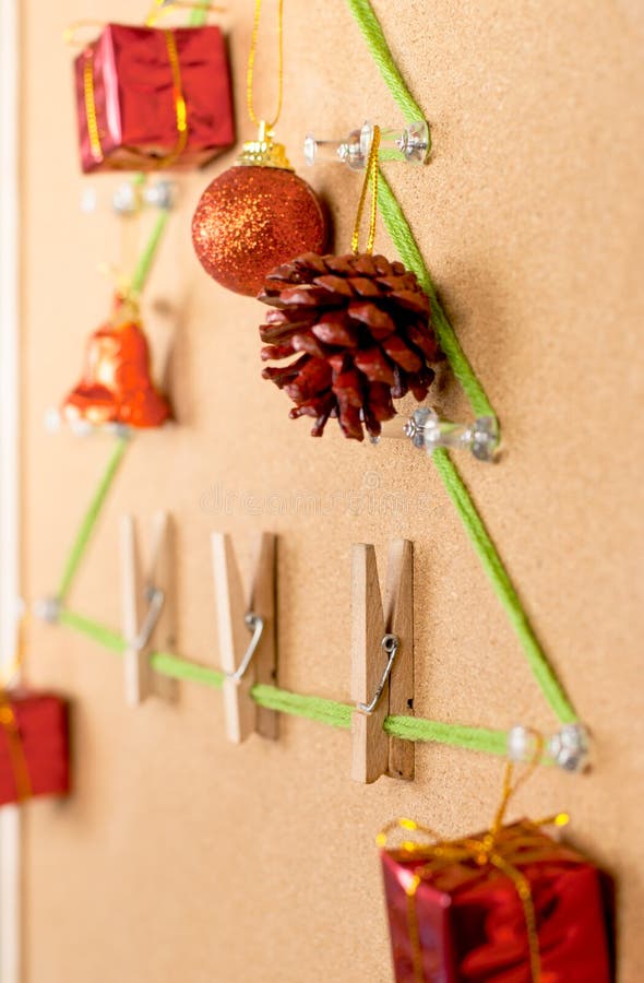 Christmas Tree on Noticeboard Stock Photo - Image of christmas ...