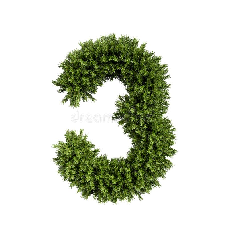 Christmas tree number 3 stock illustration. Illustration of isolated ...