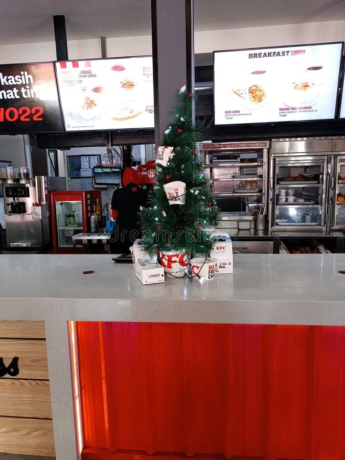 Christmas Tree Ornament at KFC Editorial Photography - Image of eatery ...