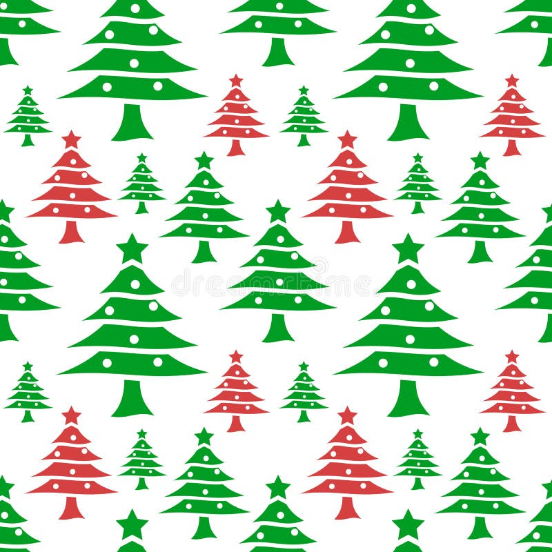 Christmas Tree Pattern Design for Print Template Stock Vector ...