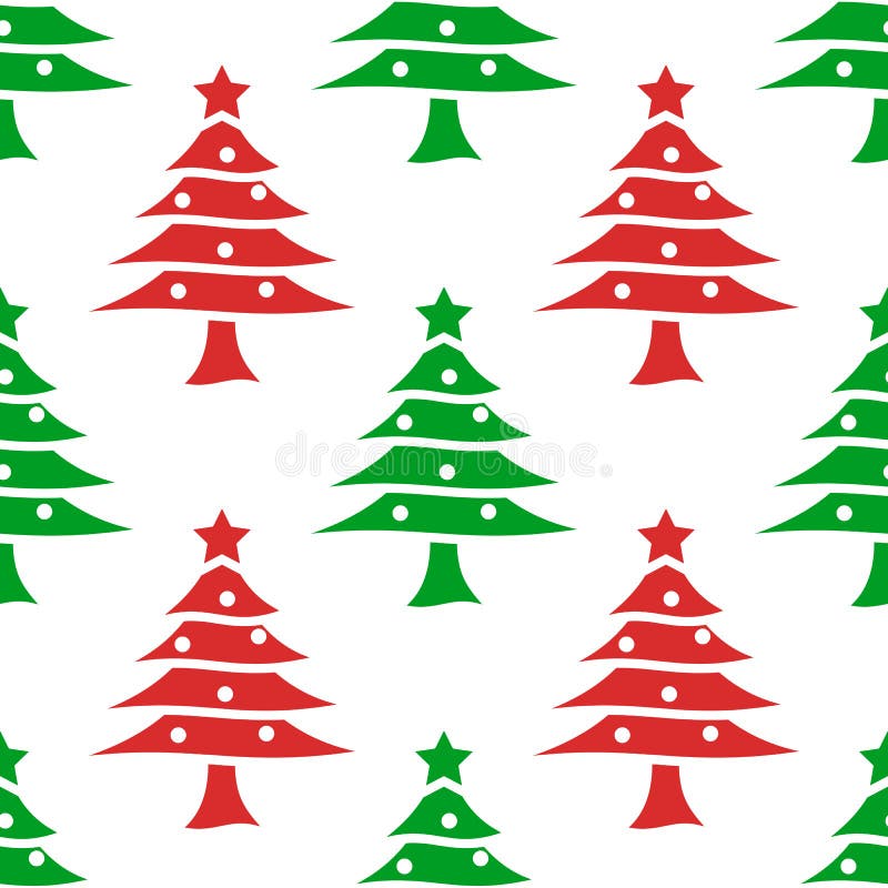 Christmas Tree Pattern Design for Print Template Stock Vector ...