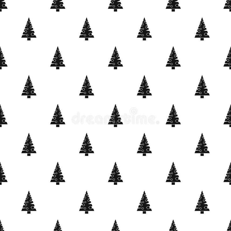 Christmas Tree Pattern, Simple Style Stock Vector - Illustration of ...