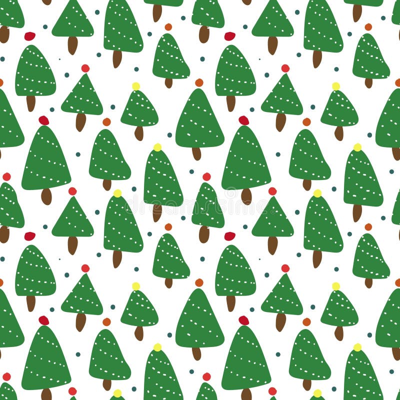 Christmas Tree Patterns for Packaging, Printing on Textiles. New Year S ...