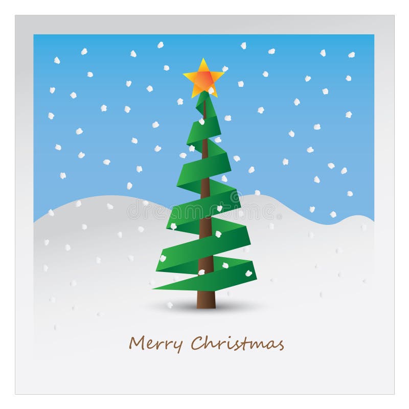 Christmas tree postcard stock illustration. Illustration of recycle ...