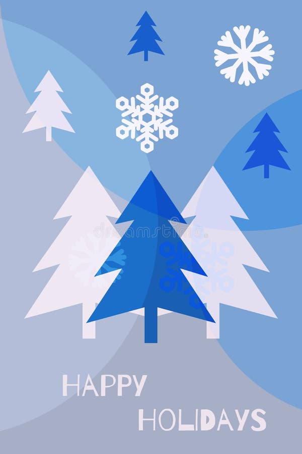 Christmas Tree. Postcard with Abstraction. Illustration. Stock Vector ...