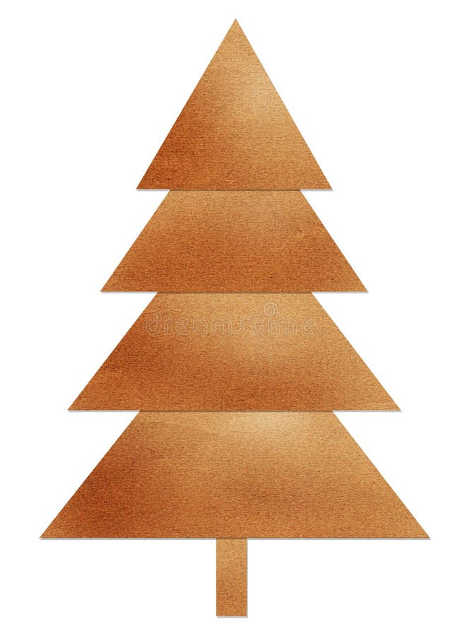 Christmas Tree Recycled Papercraft Stock Photo - Image of post, note ...