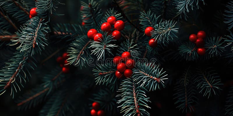 Christmas Tree with Red Balls on Minimalist Backgrounds Stock Image ...