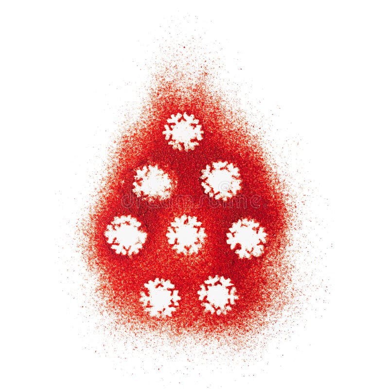 Christmas Tree of Red Dry Spice, Top View, Isolated. Stock Photo ...