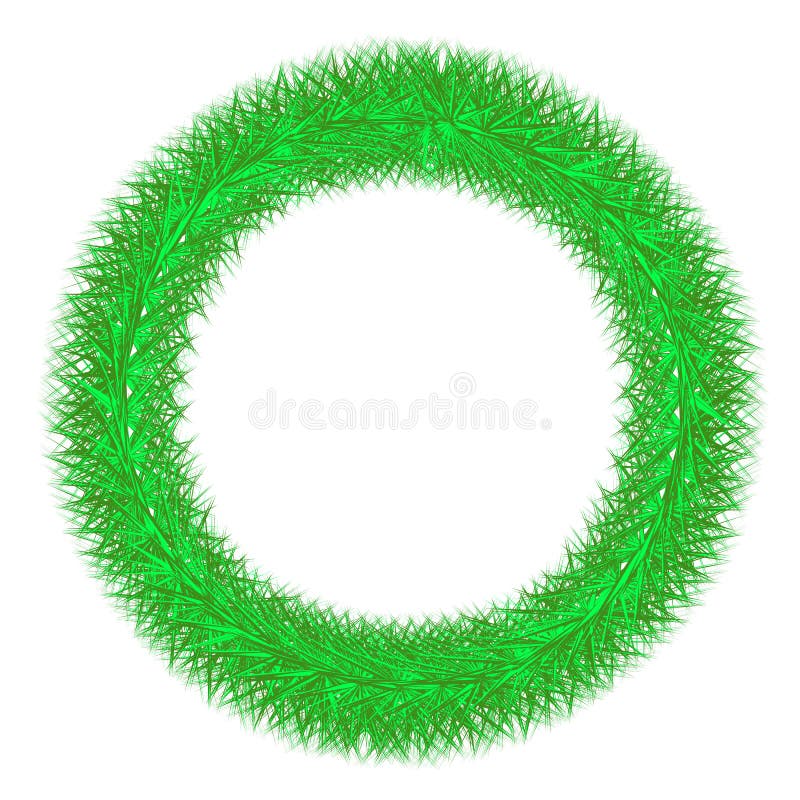 Christmas Tree Round Frame stock vector. Illustration of decor - 75664269