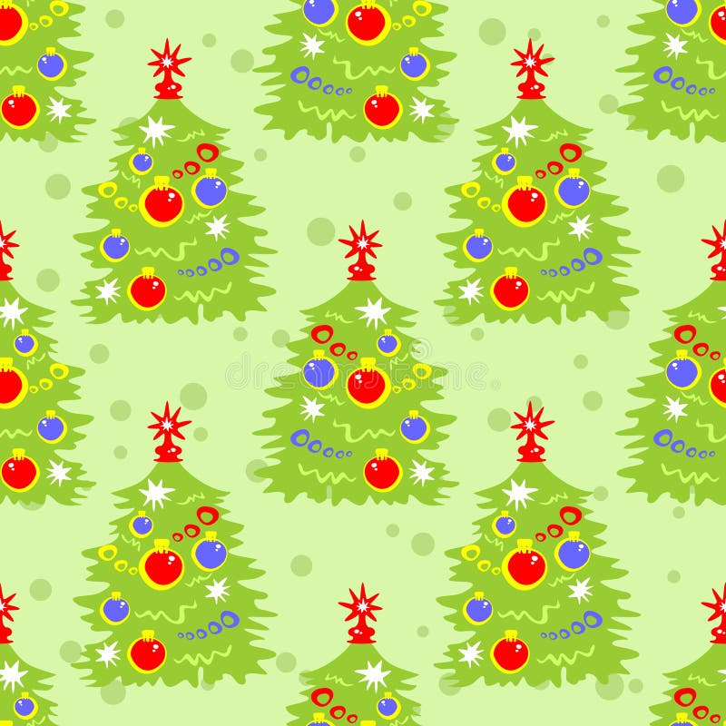Seamless Background with Christmas Trees Stock Vector - Illustration of ...