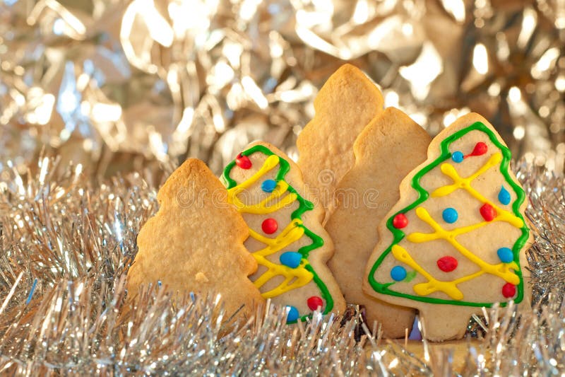 Christmas Tree Shaped Cookies Stock Photo - Image of christmas, holiday ...