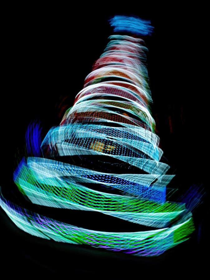 Christmas Tree Shaped Light Abstract Night Stock Image - Image of ...