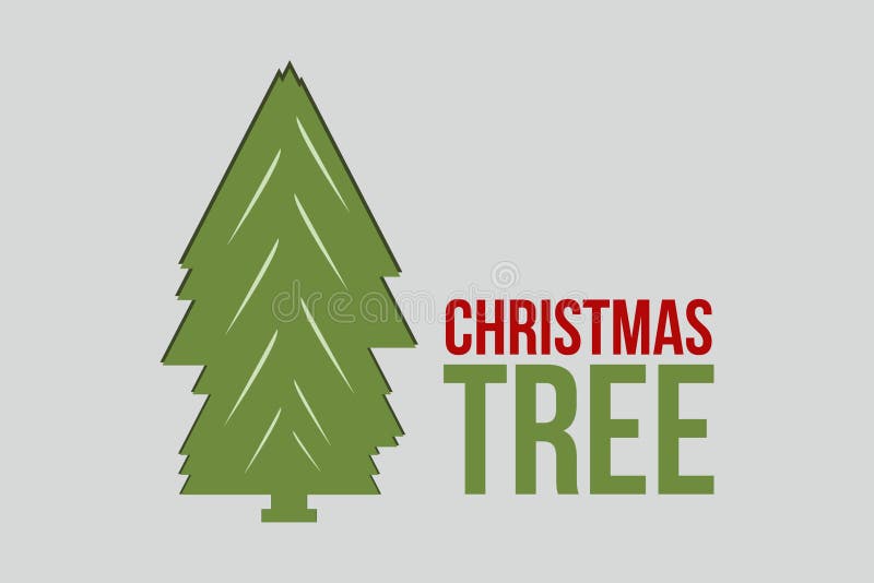 Christmas Tree Sign Vector Illustration.Â Unique Tree Symbol Stock ...