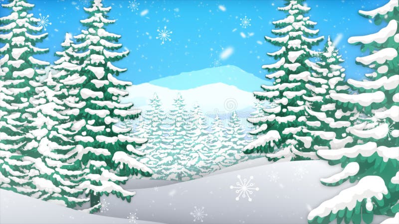 Christmas Tree Snow Design Element Seamless Loop Animation Transparent ...