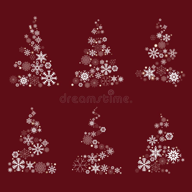 Christmas Tree and Snowflake Design Stock Vector - Illustration of sale ...